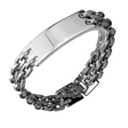 Armband Firetti "Schmuck Geschenk Armkette ID-Platte, Phantasiekette", silber (edelstahlfarben), Armb&auml;nder, Damen, 21cm, Edelstahl, Armband