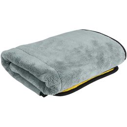 Mikrofasertuch APA "Premium Trockentuch XXL", grau (grau, gelb), B:80cm H:10mm L:60cm, Mikrofaser, Putzt&uuml;cher