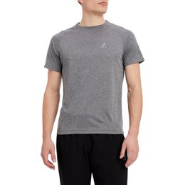 T-Shirt Energetics "He.-T-Shirt Martin SS M", Herren, Gr. S, grau (melange, anthrazit), Piqu&eacute;, Obermaterial: 100% Polyester, unifarben, Rundhals, Raglan&auml;rmel eingefasste Kante, Shirts T-Shirt