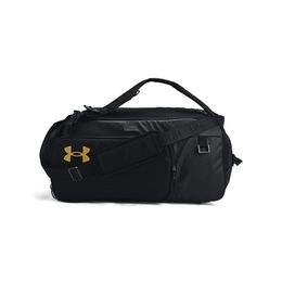 Sporttasche Under Armour "UA CONTAIN DUO MD BP DUFFLE", schwarz,, metallic gold, Obermaterial: 100% Polyester, Taschen Sporttasche, sportlicher Stil, f&uuml;r Fitness und Sport, mit Laptop-Fach