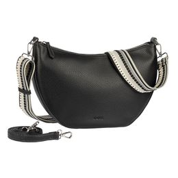 Umh&auml;ngetasche Gabor "Linda Summer", Damen, Gr. B/H/T: 34cm x 25cm x 9,5cm, schwarz, Lederimitat, clean, gepflegt, unifarben, Taschen Umh&auml;ngetasche, Schultertasche mit dezentem Logo und extrabreitem Schultergurt