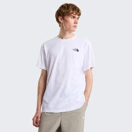 T-Shirt The North Face "M VERTICAL REGULAR SHORT SLEEVE TEE-GRAPHIC", Herren, Gr. L, tnf wei&szlig;, Obermaterial: 60% Baumwolle, 40% Polyester, Shirts T-Shirt, f&uuml;r Sportmode und Outdoormode, modernes Design
