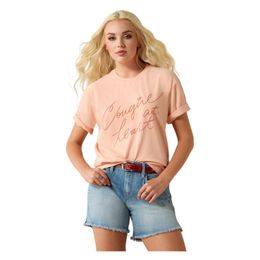 Ariat T-Shirt Cowgirl at Heat tropical peach Damen M