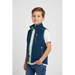 Trollkids M&auml;dchen Softshellweste "KIDS TROLLFJORD VEST"navy, light gr&uuml;n, Gr. 92, Obermaterial: 94% Polyester, 6% Elasthan, Westen, f&uuml;r Kinder und