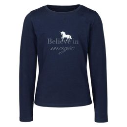 black forest kids Langarmshirt blau Damen 110/116