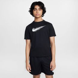 T-Shirt Nike "B NK DF MULTI SS TOP HBR", Kinder, Gr. XL (164/170), schwarz, wei&szlig;, Obermaterial: 100% Polyester, normal, Shirts T-Shirt