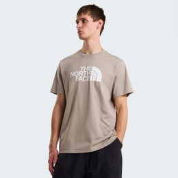 T-Shirt The North Face "M EVOLUTION HALF DOME REGULAR SHORT SLEEVE TEE", Herren, Gr. S, stone slab, Obermaterial: 100% Baumwolle, Shirts T-Shirt, sportliche Passform, kurze &Auml;rmel, f&uuml;r Sportmode und Outdoormode