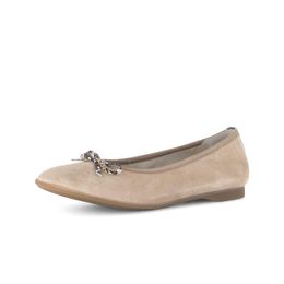 Ballerina Gabor "Eleganter Ballerina", Damen, Gr. 36, beige, Schuhe Ballerina