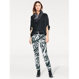 Schlupfbluse Heine, Damen, Gr. 36, schwarz, 100% Viskose, unifarben, Rundhals, Blusen Schlupfbluse