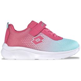 Sneaker Lotto, Damen, Gr. 33, leuchtendespink, teal, Mesh, Synthetik, Schuhe Sneaker, - extra leicht & bequem