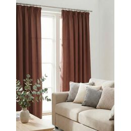 Vorhang WIRTH "Dim out" Gr. 2, braun, B:145cm H:180cm, Polyester, Gardinen