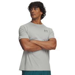 T-Shirt Under Armour "UA M SPORTSTYLE LC SS", Herren, Gr. XL, titanium,, clay gr&uuml;n, Obermaterial: 60% Baumwolle, 40% Polyester, normal, Rundhals, Shirts T-Shirt, Kurzarm, f&uuml;r sportliche Aktivit&auml;ten und Freizeit, Rundhalsausschnitt
