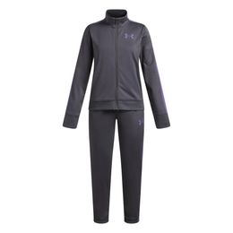 Trainingsanzug Under Armour "UA KNIT TRACK SUIT", M&auml;dchen, Gr. M, castlerock, lila luxe, lila luxe, Obermaterial: 100% Polyester, Sportanz&uuml;ge Trainingsanzug, f&uuml;r vielseitige Aktivit&auml;ten, pflegeleicht