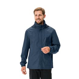 Outdoorjacke Vaude "MEN'S ESCAPE LIGHT JACKET", Herren, Gr. 5XL, blau (schwarz sea uni), Obermaterial: 100% Polyester, unifarben, normal, mit verstellbarem Klettverschluss, Jacken Outdoorjacke, f&uuml;r Wanderungen und Trekking, wasserdicht, winddicht, atmungsaktiv