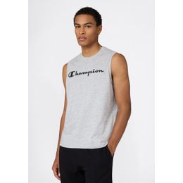 Tanktop Champion "BASICS Sleeveless T-Shirt Large Logo", Herren, Gr. L, noxm, Obermaterial: 100% Baumwolle, normal, Rundhals, Tops Tanktop, sportliche Schnittform, sportlicher Stil, mit Rundhalsausschnitt