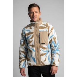 Fleecejacke Icepeak "ARDESE", Herren, Gr. XL, bunt (natural wei&szlig;), Obermaterial: 100% Polyester, Jacken Fleecejacke, mit Stehkragen, normale Passform, mit Rei&szlig;verschlusstaschen
