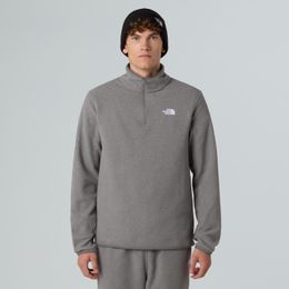 Fleecepullover The North Face "M GLACIER FLEECE 1/4 ZIP JACKET", Herren, Gr. S, tnf mid grau heather, Obermaterial: 100% Polyester, Sweatshirts Fleecepullover, 1/4-langer Rei&szlig;verschluss, aus Polyester, feuchtigkeitsabweisend