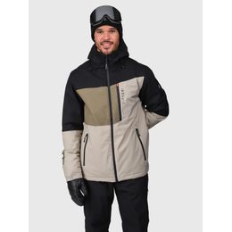 Skijacke Brunotti "FLYNNERS MEN SNOW JACKET", Herren, Gr. S, fungi, Obermaterial: 100% Polyester. Futter: 100% Polyamid. Wattierung: 100% Polyester, hoch geschlossener Ausschnitt, mit Klettverschluss,mit Schneefang,verstellbar, Jacken Skijacke