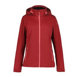 Icepeak Damen Softshelljacke "BOISE", rot, Gr. 42, Obermaterial: 100% Polyester, Jacken, wasserabweisendes Material, atmungsaktiv, Wassers&auml;ule 8000