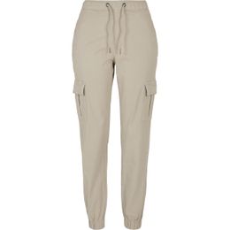 Stoffhose Urban Classics "Urban Classics Damen", Damen, Gr. XL, US-Gr&ouml;&szlig;en, softseagrass, 98% Baumwolle, 2% Elasthan, unifarben, normal, Hosen Stoffhose