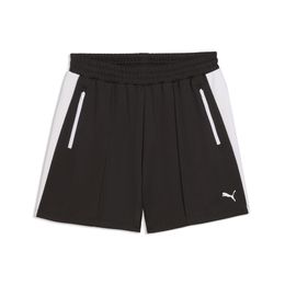 Puma Damen Sporthose "T7 Pintuck Shorts Damen"schwarz, Gr. M, unifarben, Obermaterial: 100% Polyester; Taschenfutter: 100% Polyester; Einsatz: 100%