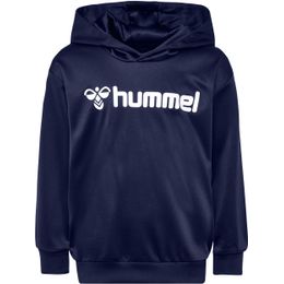 Kapuzensweatshirt Hummel "HMLLOGO HOODIE KIDS", M&auml;dchen, Gr. 164, marine, Obermaterial: 100% Polyester, Sweatshirts, f&uuml;r Kinder