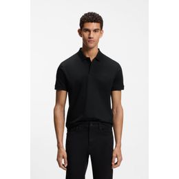 Poloshirt BOSS Green "Porsche Spirit 70 Capsule Collection", Herren, Gr. L, schwarz001, Jersey, Obermaterial: 100% Baumwolle, unifarben, regular fit normal, Flachstrickb&uuml;ndchen, Shirts, Premium Herrenmode Innovative Geruchskontroll-Technologie HEIQ MINT