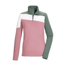 Langarmshirt Killtec "KSW 258 WMN LS SHRT", Damen, Gr. 42, altrosa, Obermaterial: 69% Polyester, 31% Elasthan, Shirts Langarmshirt, Langarmshirt aus Komfort-Stretch mit Stehkragen