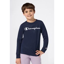 Langarmshirt Champion "SPORTWEAR LONG SLEEVE Standard Fit", Jungen, Gr. L (152/158), nny, ns, Obermaterial: 100% Baumwolle, normal, Rundhals, Shirts Langarmshirt, sportlicher Stil, Langarm, ohne Verschluss, f&uuml;r Kinder