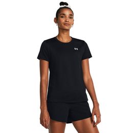 Trainingsshirt Under Armour "TECH SSC - SOLID", Damen, Gr. S, schwarz,, wei&szlig;, Obermaterial: 100% Polyester, Shirts, f&uuml;r vielseitige Aktivit&auml;ten, leichtes Material, atmungsaktiv
