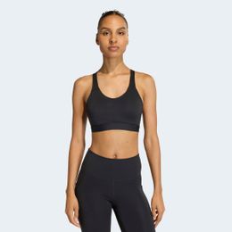 Damen Sport-BH "OPT ESS HS", adidas Performance, Gr. XLschwarz, Obermaterial: 85% Polyester, 15% Elasthan, BHs