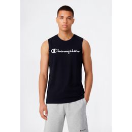 Tanktop Champion "BASICS Sleeveless T-Shirt Large Logo", Herren, Gr. XXL, nbk, Obermaterial: 100% Baumwolle, normal, Rundhals, Tops Tanktop, sportliche Schnittform, sportlicher Stil, mit Rundhalsausschnitt