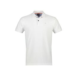 Poloshirt Lerros "Basic Poloshirt", Herren, Gr. 3XL, wei&szlig;, 100% Baumwolle, ohne Ausschnitt, Shirts