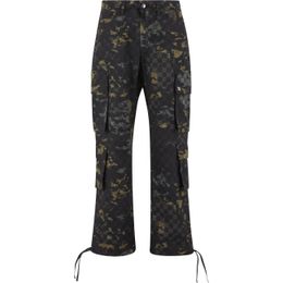 Cargohose PEQUS "PEQUS PEQUS Aether Camo Cargo", Herren, Gr. L, US-Gr&ouml;&szlig;en, gr&uuml;n, 99% Baumwolle, 1% Polyurethan, loose fit, Hosen Cargohose