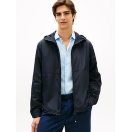 Allwetterjacke Tommy Hilfiger "BRANDED HOODED", Herren, Gr. L, desert sky, Web, Obermaterial: 100% Polyester, unifarben, regular fit normal, Rundhals, eingesetzt abgesteppte Kante, Jacken, Windjacke Fahrradjacke Packable Regular fit mit Kapuze