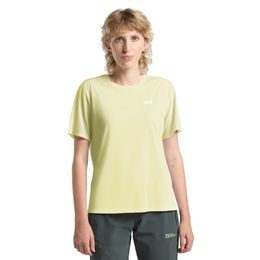 T-Shirt Jack Wolfskin "VONNAN S/S T W", Damen, Gr. M (38/40), daisy, Obermaterial: 100% POLYESTER, Shirts T-Shirt