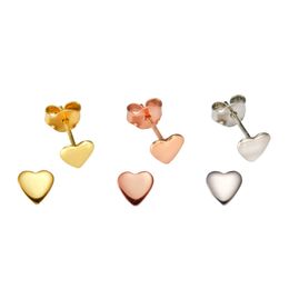 Ohrstecker-Set Firetti "Multipack Schmuck Geschenk Silber 925 Ohrringe Herz", gelbgoldfarben, ros&eacute;goldfarben, silberfarben, Ohrringe, Damen, Silber 925 (Sterlingsilber)