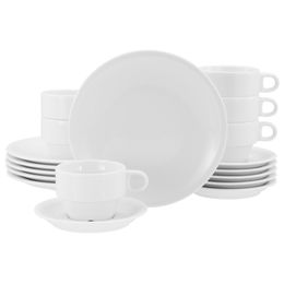 Creatable Kaffeeservice "Milano Weiss, Service 18-tlg.", 18wei&szlig;, Geschirr-Sets, Daily Use, Minimalistischer Stil