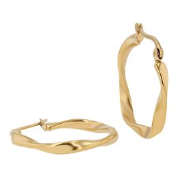 Adelia&acute;s ADELIA ́S Damen Paar Creolen "Damen Ohrringe &ndash; Creole aus Edelstahl"gold, Edelstahl, Ohrringe, Ideal als Geschenk zum einen besonderen Tag