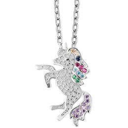 Adelia&acute;s ADELIA ́S M&auml;dchen Kettenanh&auml;nger "Kinder Anh&auml;nger &ndash; Einhorn Anh&auml;nger aus 925 Silber mit Zirkonia", Silber 925 (Sterlingsilber)silber, Silber 925