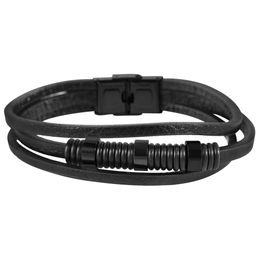 Adelia&acute;s ADELIA ́S Herren Armband "Herren Armband aus Leder 22,5 cm", 22cm, Lederschwarz, Leder, Armb&auml;nder, Zum Verschenken &ndash; ideal zum einen besonderen Tag