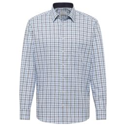 Eterna Herren Langarmhemd "COMFORT FIT"blau, Gr. 46, Twill, 100% Baumwolle, Hemden, NON IRON (b&uuml;gelfrei)