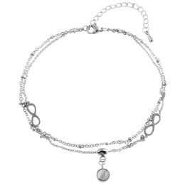 Adelia&acute;s ADELIA ́S Damen Armband "Damen Armband &ndash; Unendlichkeitszeichen aus Edelstahl 24 cm", 24cm, Edelstahlsilber, Edelstahl, Armb&auml;nder, Perfekt zum