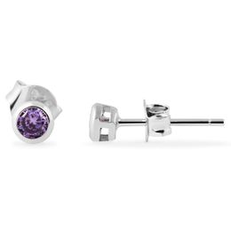 Adelia&acute;s Paar Ohrh&auml;nger ADELIA&acute;S "Kinder Ohrringe &ndash; Ohrstecker aus 925 Silber mit Zirkonia", M&auml;dchen, Gr. Kinder, Silber 925 (Sterlingsilber), silber, Ohrringe, Ideal als Geschenk f&uuml;r besondere Anl&auml;sse