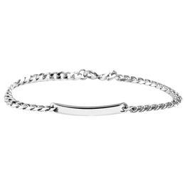 Adelia&acute;s ADELIA ́S Damen Armband "Unisex Armband &ndash; Panzerarmband aus Edelstahl 22,5 cm", 22cm, Edelstahlsilber, Edelstahl, Armb&auml;nder, Ein kleines Geschenk mit