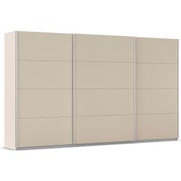 Schwebet&uuml;renschrank OTTO HOME "Kleiderschrank Schrank Garderobe AGORDO mit Dekor- oder Hochglanzfront", beige (beige (champagner)), B:360cm H:210cm T:62cm, Holzwerkstoff, Schr&auml;nke, Schwebet&uuml;renschrank, in 4 Breiten und 2 H&ouml;hen MADE IN GERMANY