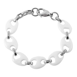 Adelia&acute;s ADELIA ́S Damen Gliederarmband "Damen Armband &ndash; Gliederarmband aus Edelstahl 21 cm", 21cm, Edelstahlsilber, Edelstahl, Armb&auml;nder, Geschenkidee: