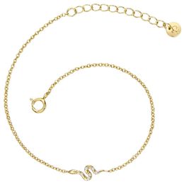 Glanzst&uuml;cke M&uuml;nchen Damen Gliederarmband "GSM782", Silber 925 (Sterlingsilber)gelbgold, wei&szlig;, GLANZST&Uuml;CKE M&Uuml;NCHEN, Silber 925 (Sterlingsilber), Armb&auml;nder, aus Sterling