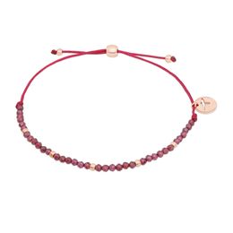 Armband Tamaris "Schmuck Geschenk Edelstahl Armkette", ros&eacute;goldfarben, rot, rot, Armb&auml;nder, Damen, 21cm, Edelstahl Nylon, Edelstahl, Nylon, Armband, mit Sodalith oder Granat