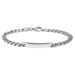 Adelia&acute;s ADELIA ́S Damen Armband "Unisex Armband &ndash; Panzerarmband aus Edelstahl 19 cm", 19cm, Edelstahlsilber, Edelstahl, Armb&auml;nder, Ideal als Geschenk f&uuml;r